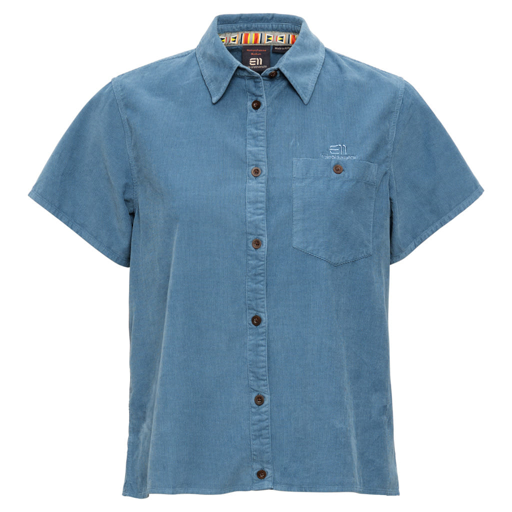 Elevenate W Estate Cord SS Shirt Hemd blue flint M - Transa.ch