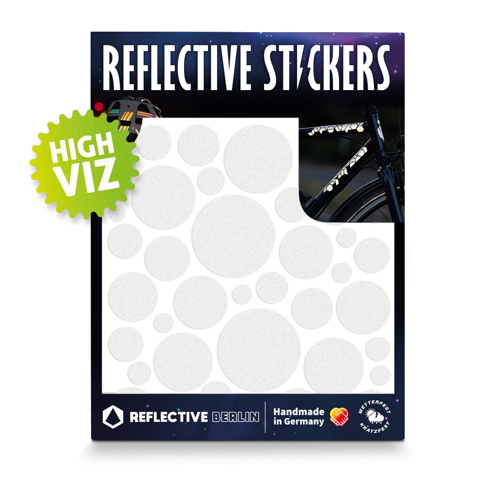 Reflective Berlin Reflective Stickers Bubbles Velo Sicherheit white one ...